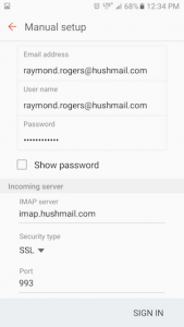 Hushmail Setup – Android – Brighter Vision Knowledge Base