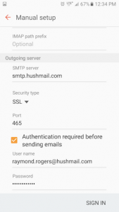 Hushmail Setup – Android – Brighter Vision Knowledge Base