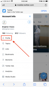How Do I Find the URL for My Twitter Page? – Brighter Vision Knowledge Base